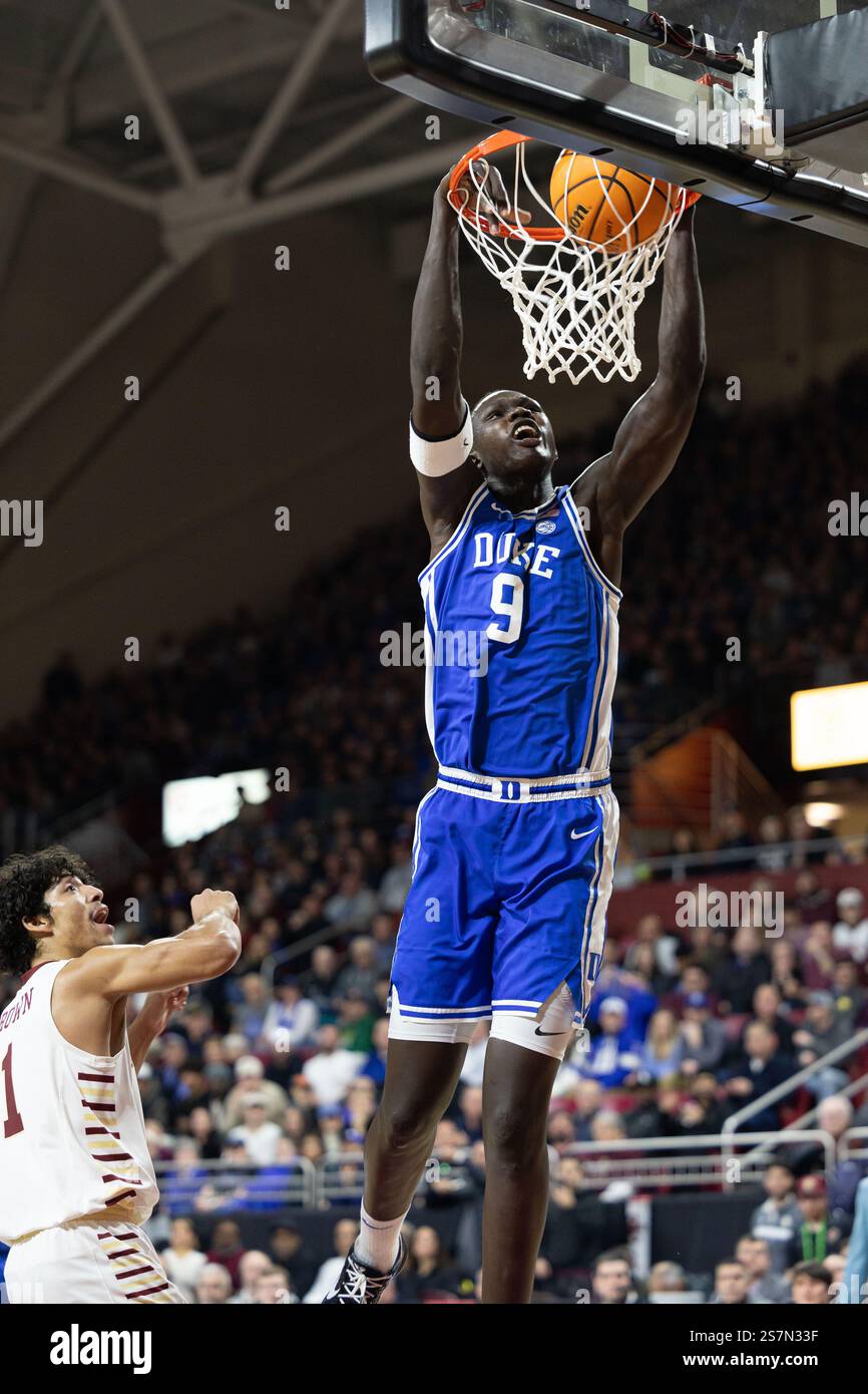 Conte Forum. 18th Jan, 2025. Massachusetts, USA; Duke center Khaman ...