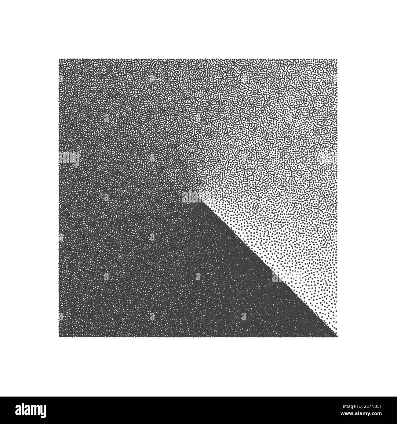 Minimal Vector Stippled Square Shape. Dotwork Art Illustration. Stippling Background. Minimal ...