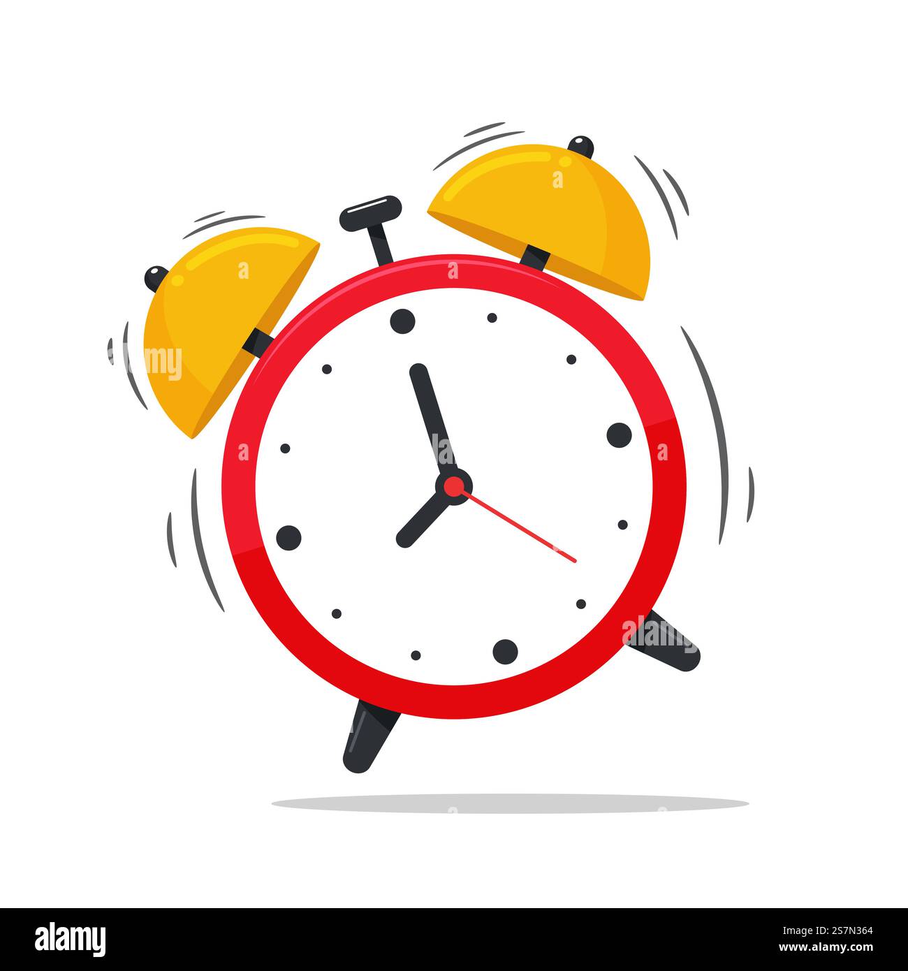 Alarm clock icon. Alarm clock that sounds loudly in the morning to wake ...