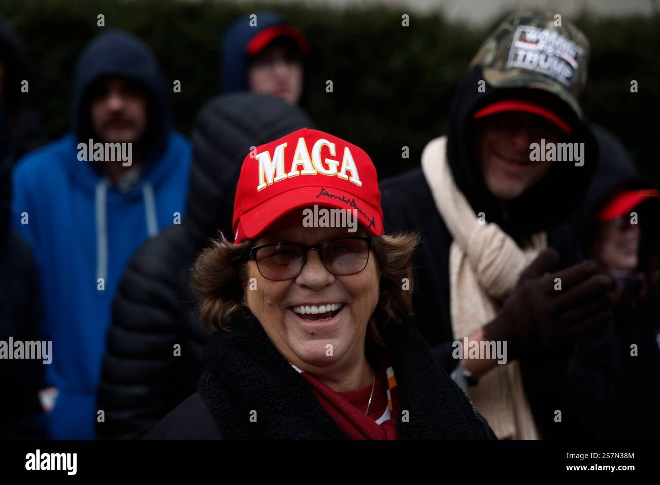 Washington Dc, USA. 19th Jan, 2025. Supporters of US President-elect ...