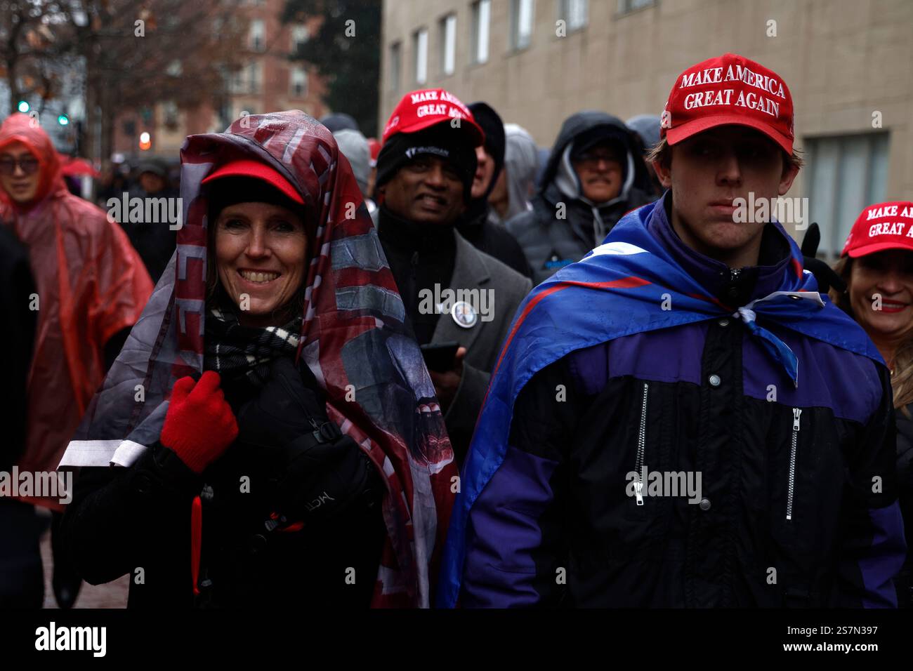 Washington Dc, USA. 19th Jan, 2025. Supporters of US President-elect ...