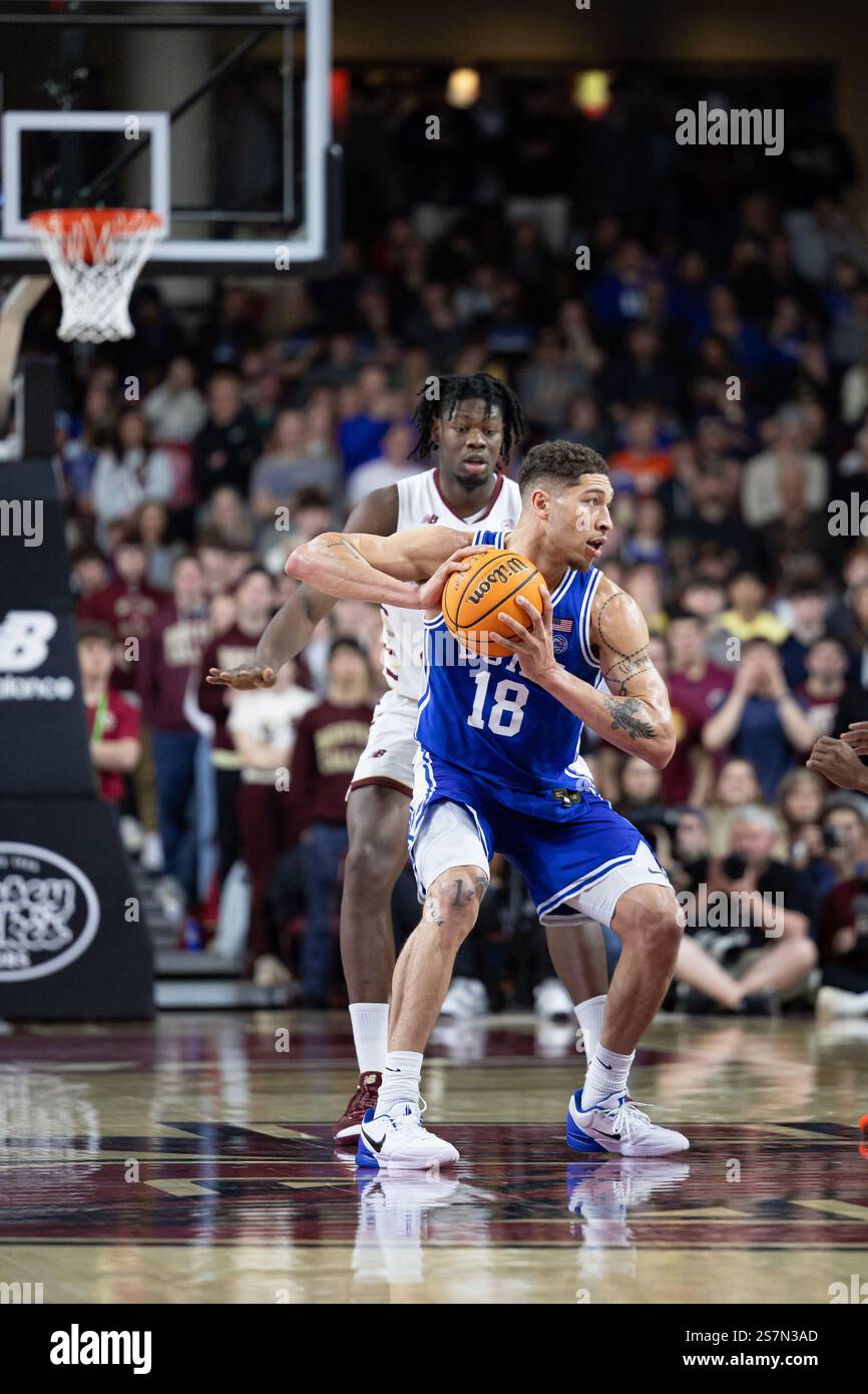 Conte Forum. 18th Jan, 2025. Massachusetts, USA; Duke forward Mason ...