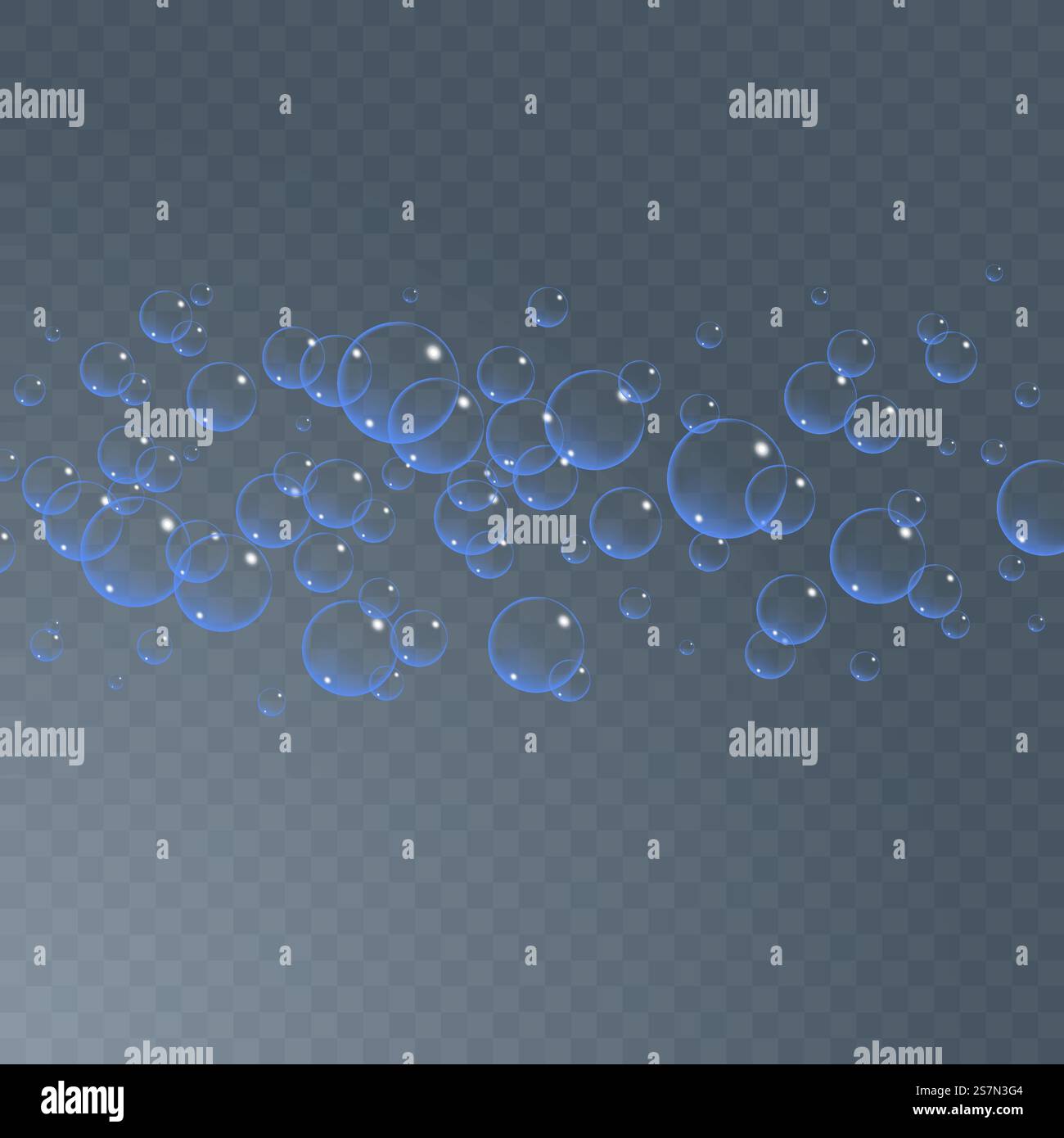 Soap bubbles background. Set of clean water, soap, gas or air bubbles ...