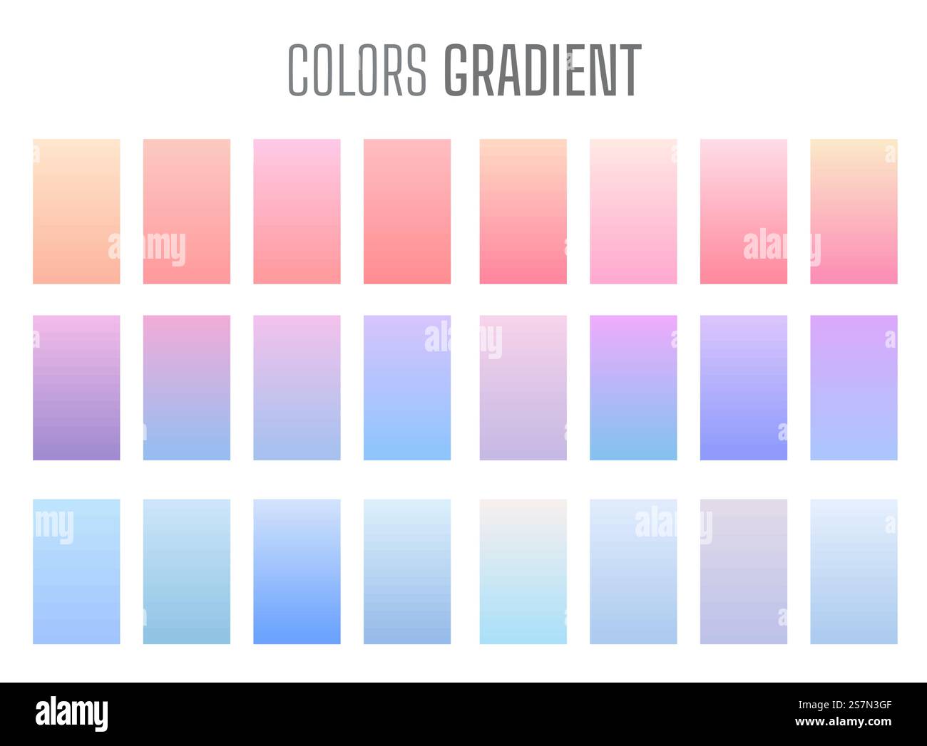 Set of pastel gradient colourful backgrounds. Modern display themes ...