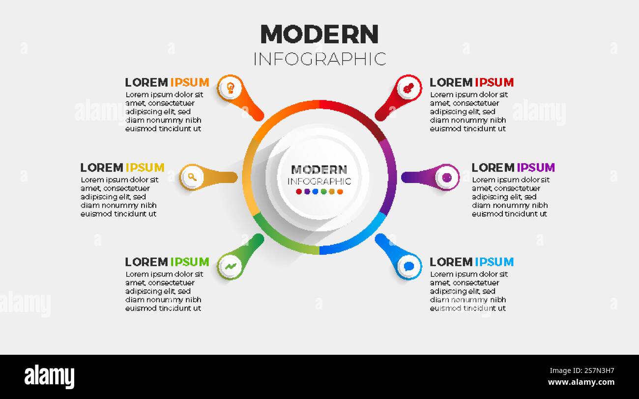 modern infographic 6 element Stock Vector Image & Art - Alamy