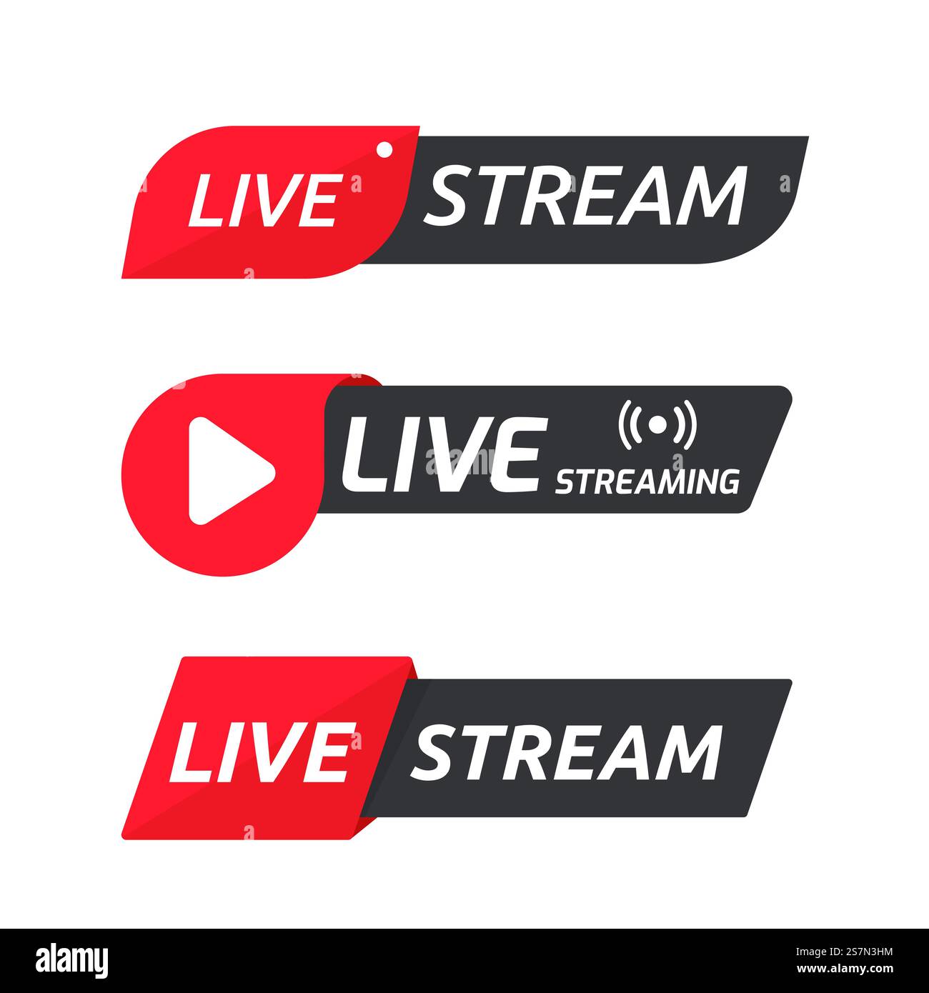Live streaming symbol set Online broadcast icon The concept of live ...