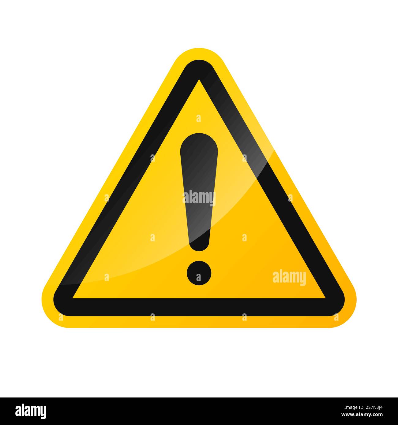 Vector sign warning signs of high voltage hazard Isolated on a white ...