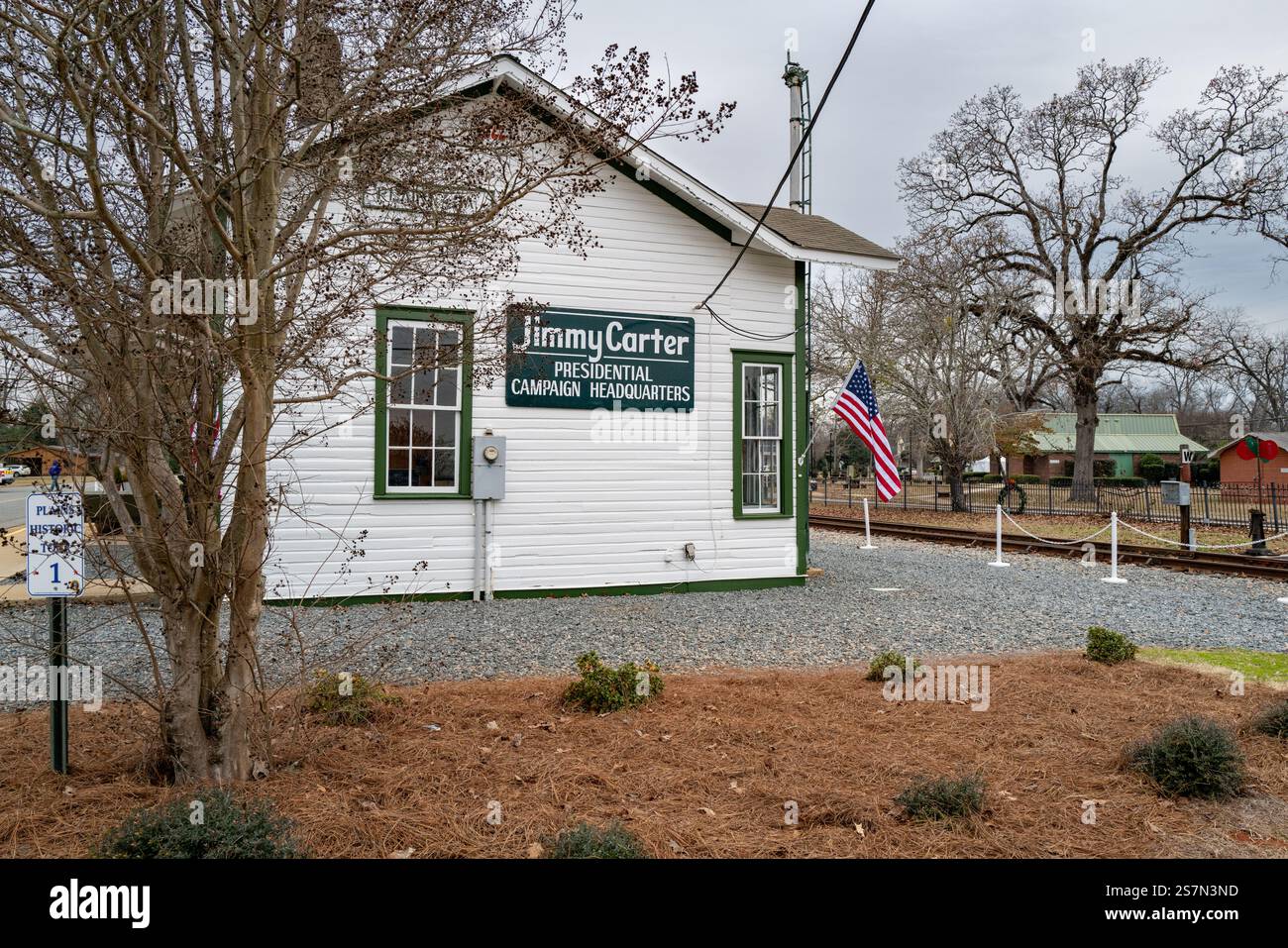 Railroad depot on Main Street where President Jimmy Carter had his ...