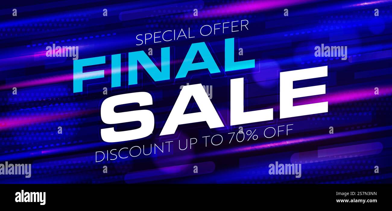 Final sale special offer advertising banner with discount. Price ...