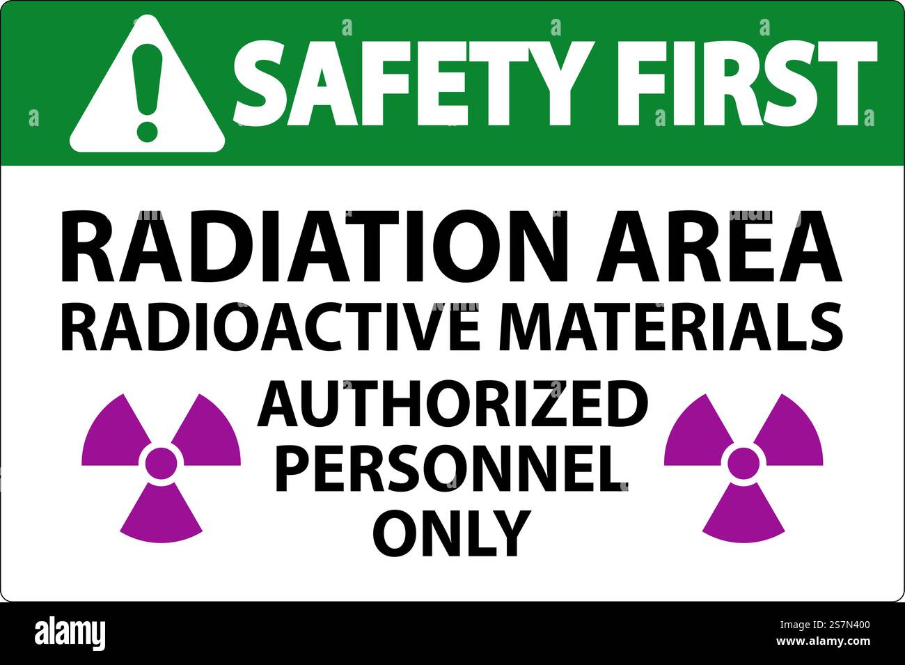 Radiation Safety First Sign Caution Radiation Area, Radioactive ...