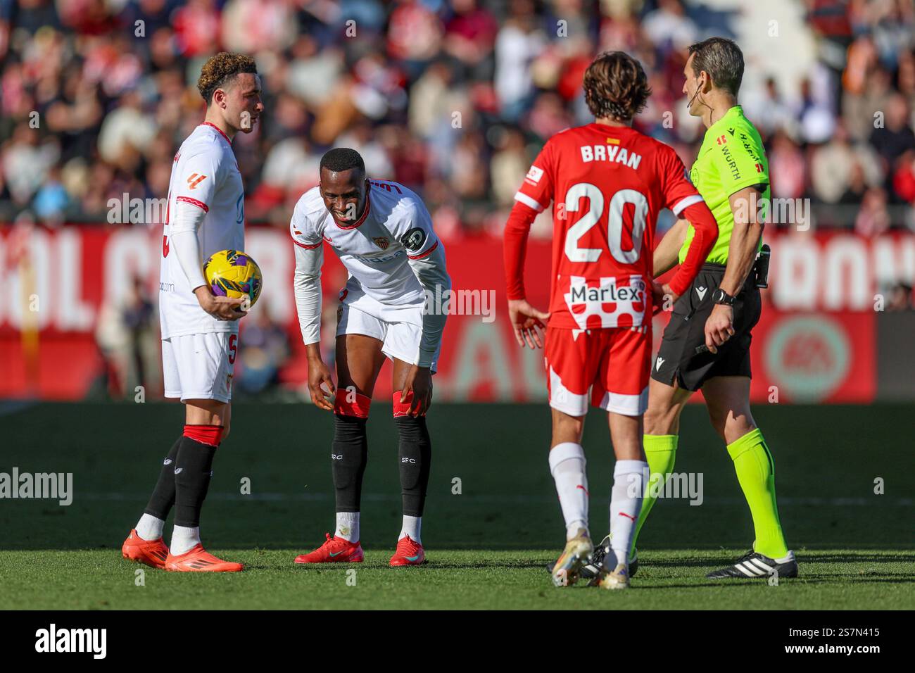 Girona, Spain. 18th Jan, 2025. Ruben Vargas of Sevilla FC Dodi ...