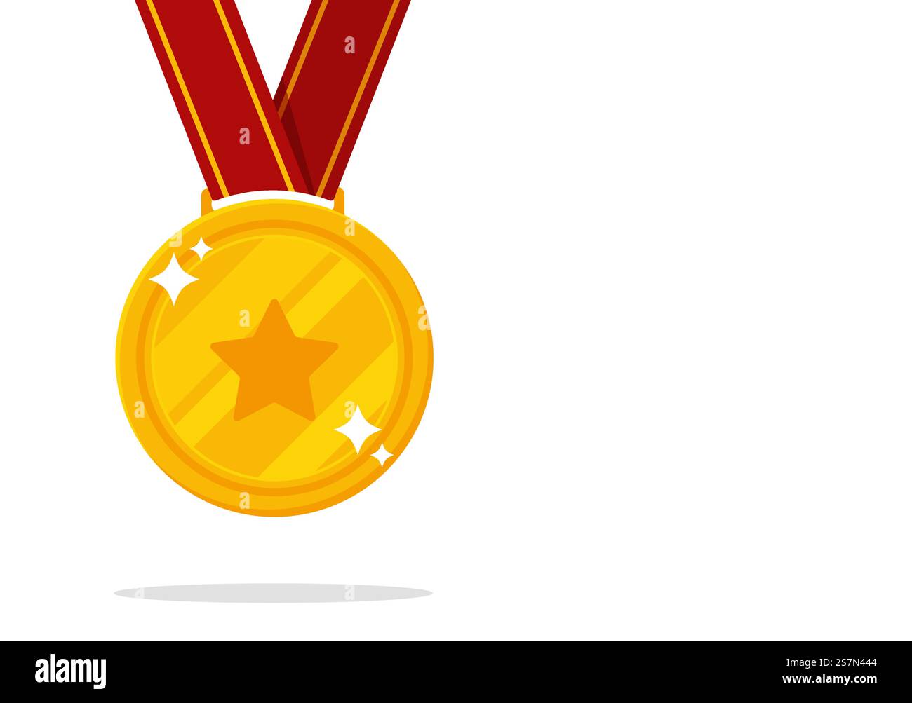 Winner’s medal vector. Gold medal symbol of victory in sports events ...