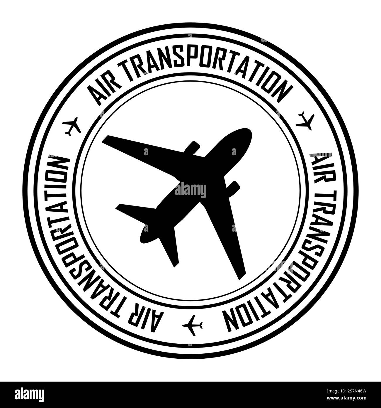 Aviation transportation stamp icon, emblem or logo for your company ...