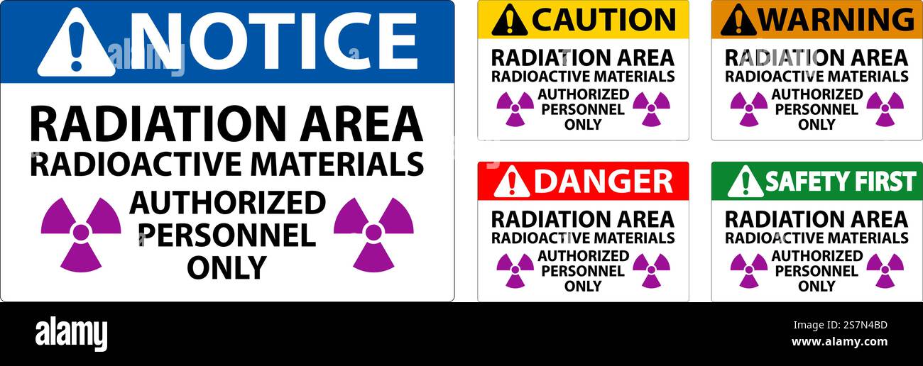 Radiation Warning Sign Caution Radiation Area - Radioactive Materials ...