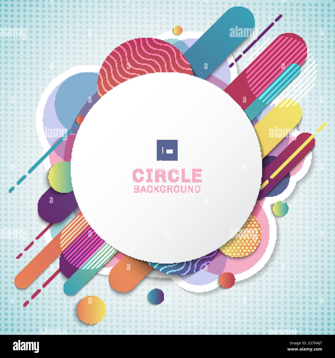 Abstract colorful geometric pattern composition rounded line shapes ...