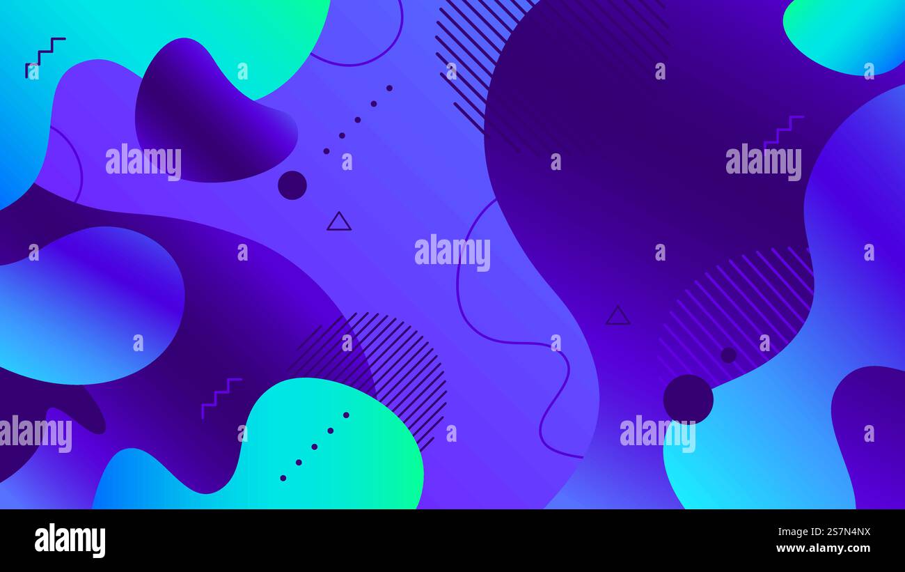 Colorful memphis background. Funky geometry shapes, 90s color splash ...