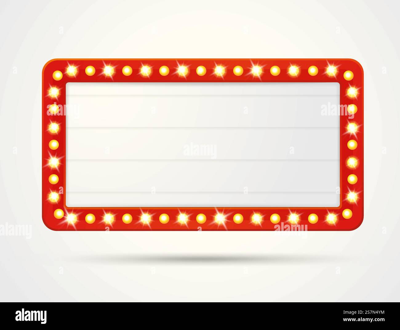 Vector label frames of empty retro light boxes for inserting your text ...