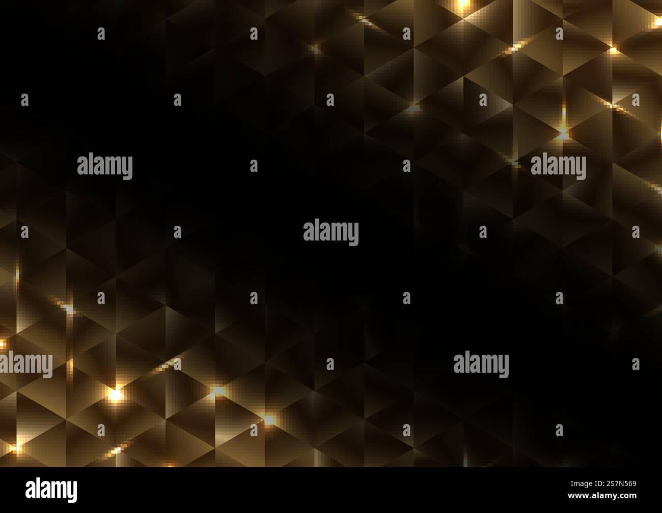 Abstract gold geometric triangle shape luxury pattern with lighting on ...