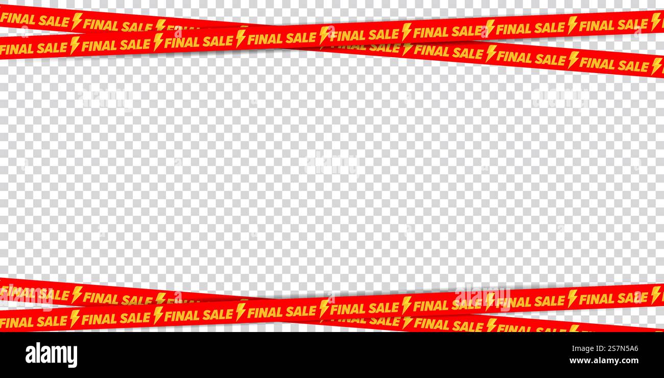 Final sale advertising crossed ribbon border frame design. Graphic ...