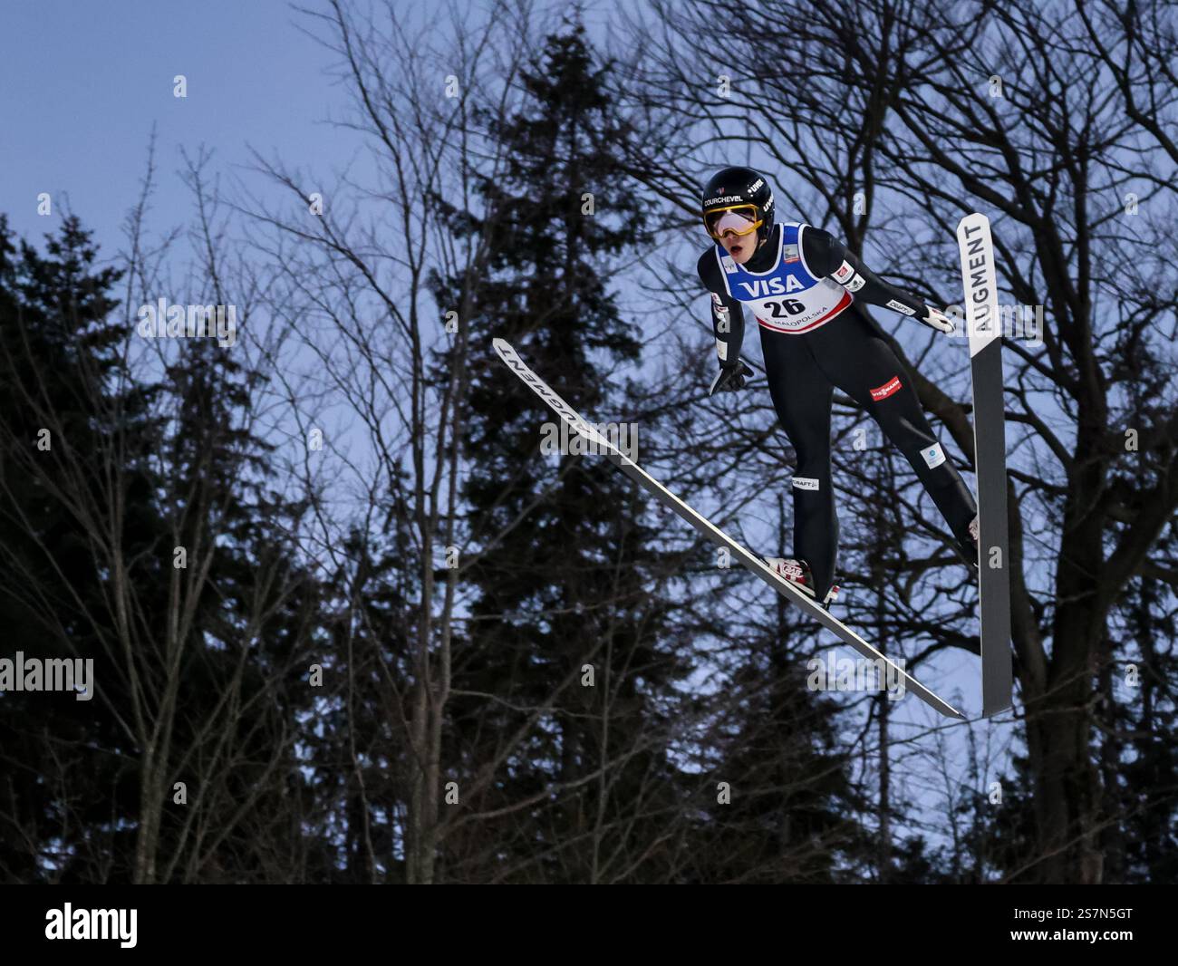 Zakopane, Poland. 19th Jan, 2025. Valentin Foubert of France competes ...