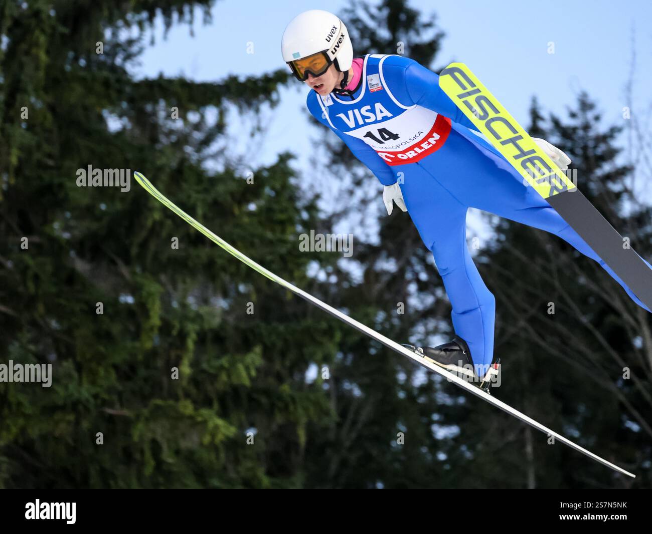 Danil Vassilyev of Kazakhstan competes during FIS Ski Jumping World Cup ...