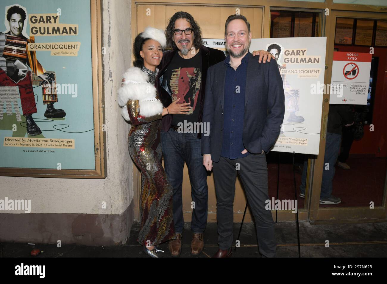 New York, USA. 19th Jan, 2025. (L-R) Sade Tametria, Gary Gulman and ...