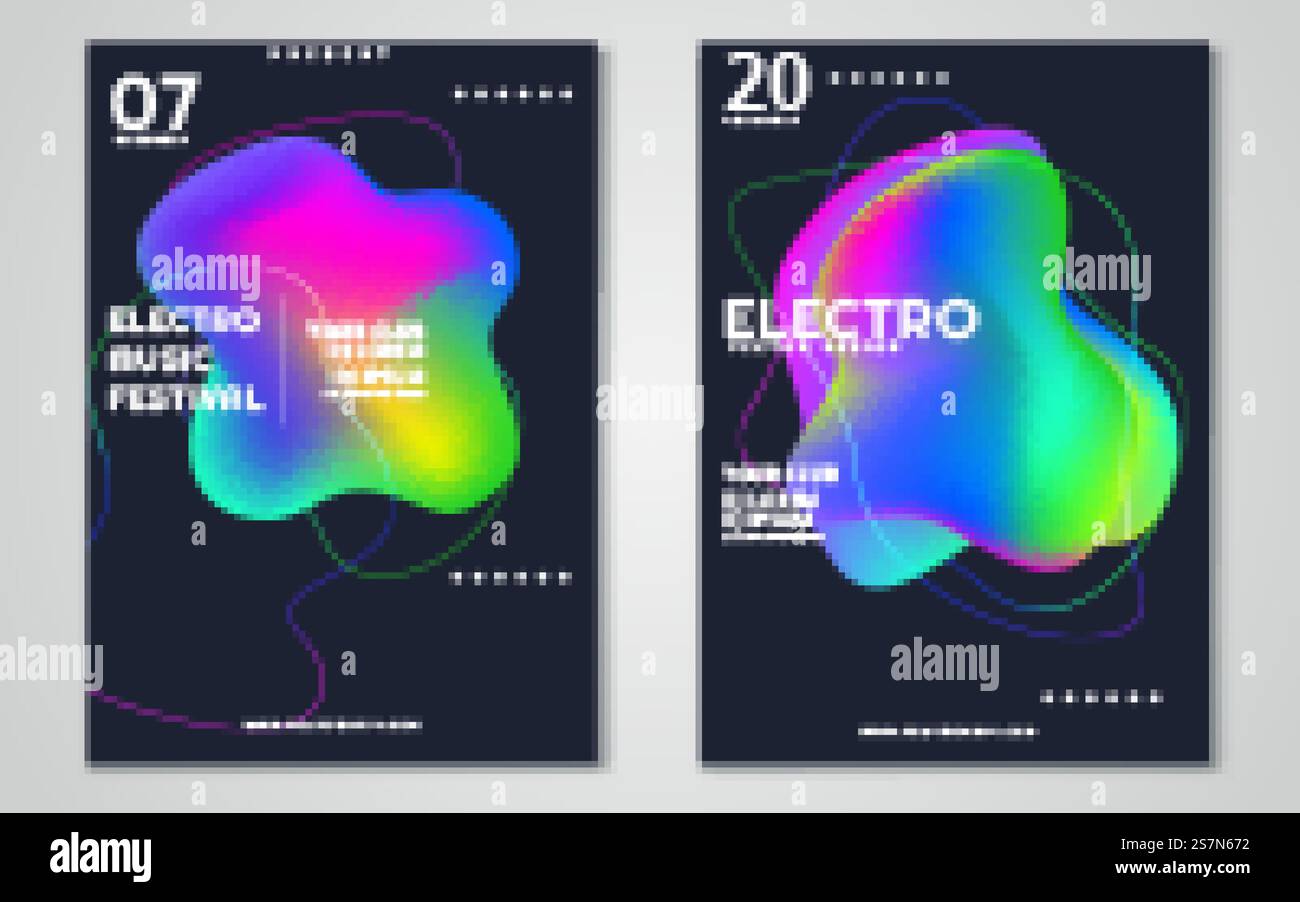 Electronic music festival advertising poster. Vector illustration Stock ...