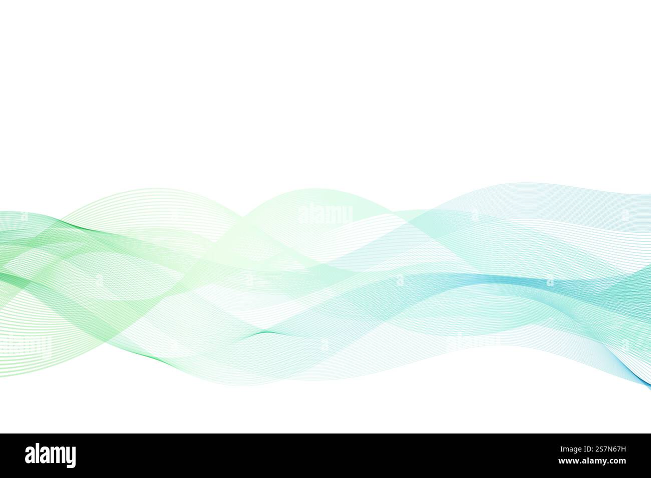 Abstract wave flow line isolated on white background. Wavy fluid ...