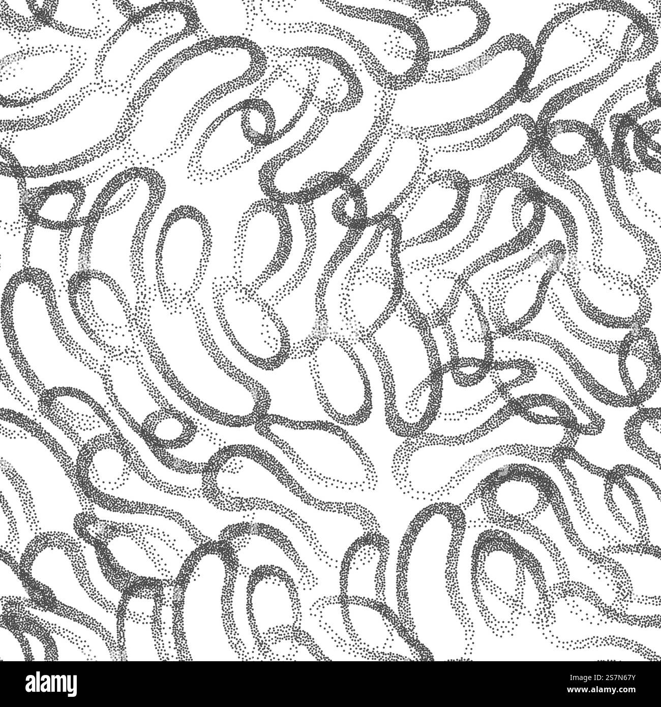 Hand Drawn Dotted Texture White Black Abstract Seamless Pattern. Vector ...