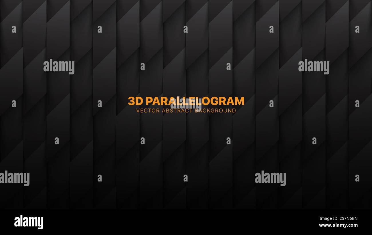 3D Vector Parallelograms Pattern Conceptual Technology Abstract Dark ...