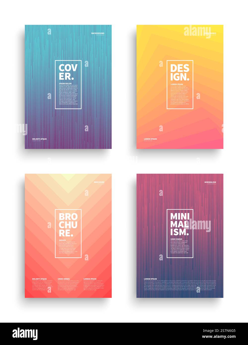 Set of Tech Different Style Brochure Cover Flyer Book Booklet Banner ...