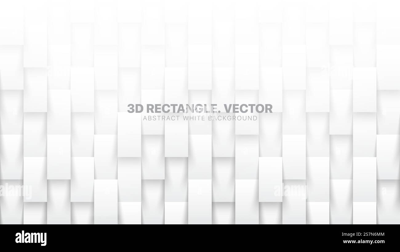 3D Rectangles Conceptual Sci-Fi Technology Abstract White Background ...