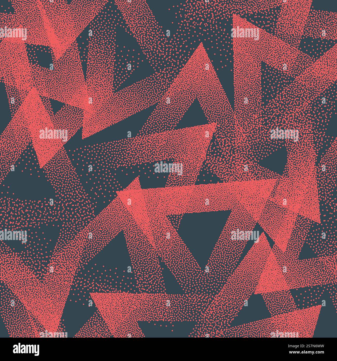 Stippled Triangles Texture Trendy Seamless Pattern Red Blue Abstract ...
