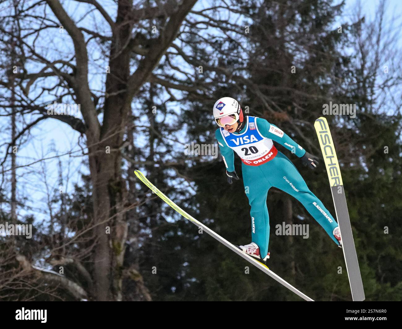 Kamil Stoch of Poland competes during FIS Ski Jumping World Cup Large ...