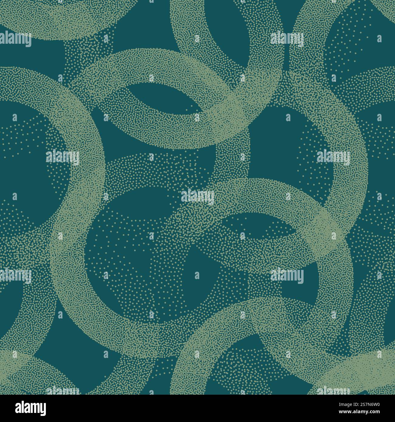 Trendy Seamless Pattern Stippled Circles Texture Vector Turquoise ...