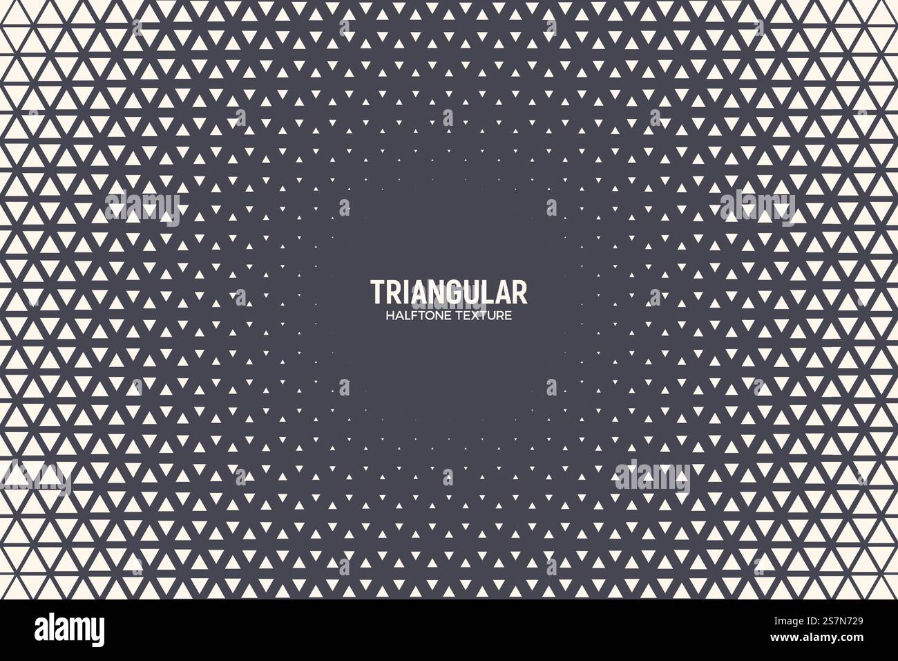 Triangular Halftone Texture Round Frame Abstract Background. Triangle Vector Abstract Technology ...