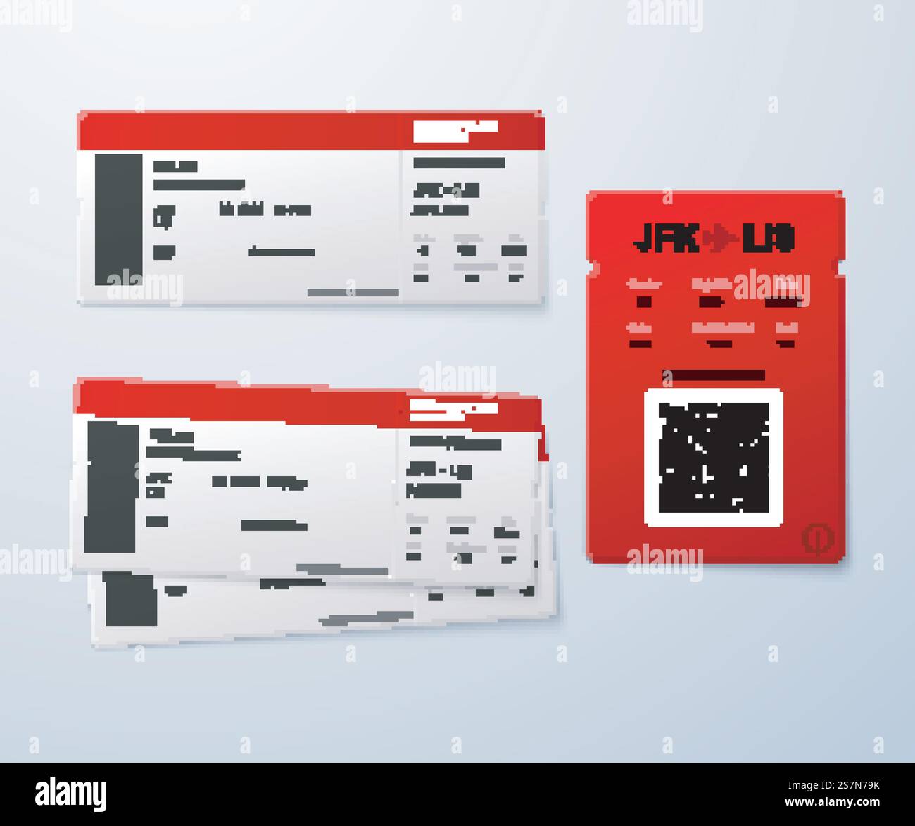 Flight boarding passes template. Airline boarding pass template Stock ...