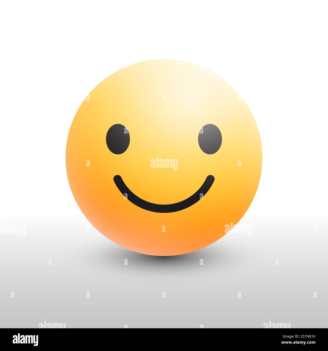 Smile Emoji 3D Modern Icon For Social Media Networks On White ...