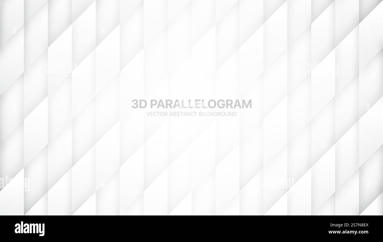 3D Parallelogram Structure Conceptual Sci-Fi Abstract White Background. 3D Vector Parallelogram ...