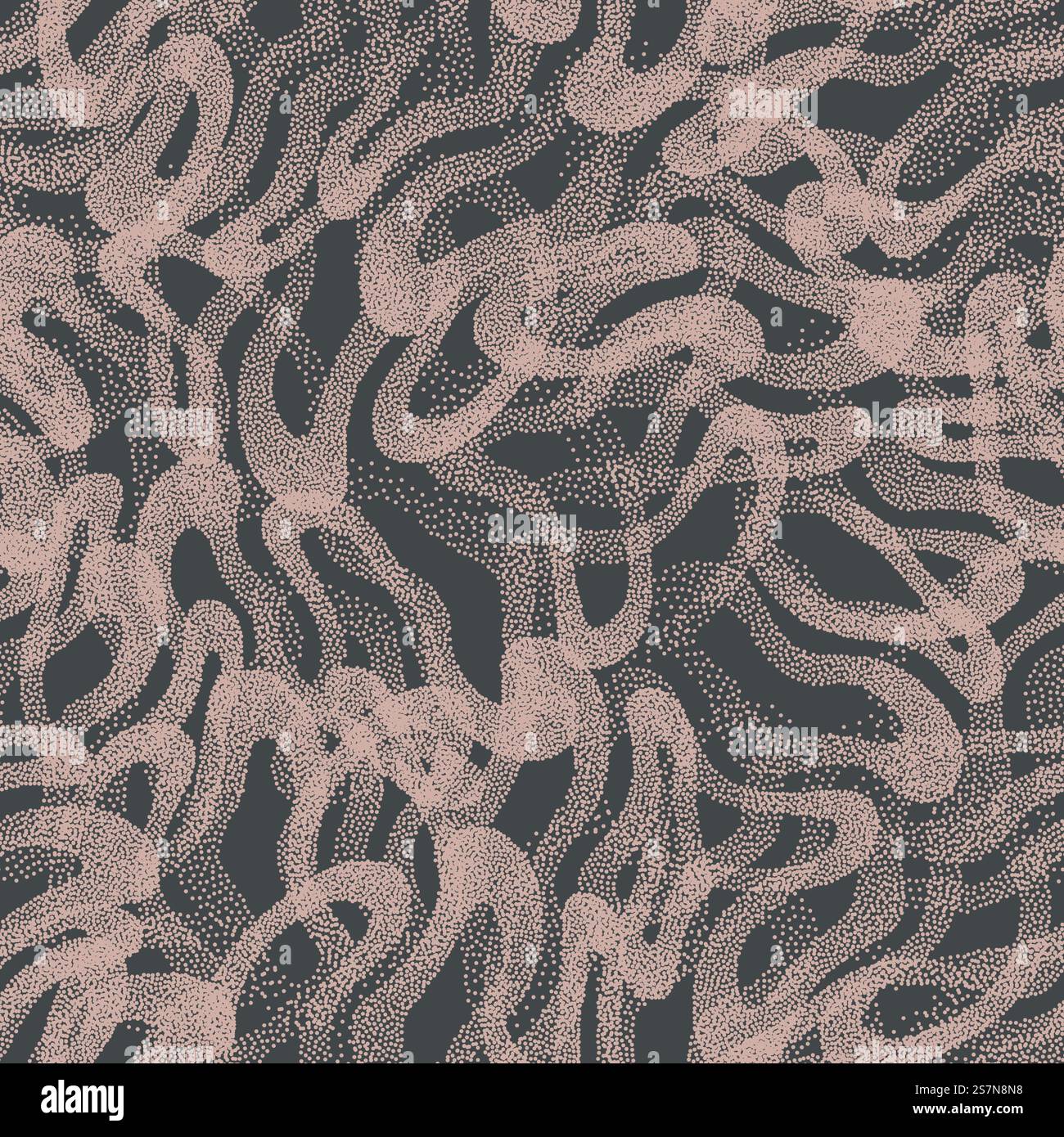 Trendy Seamless Pattern Stippled Tangled Lines Texture Vintage Colors ...