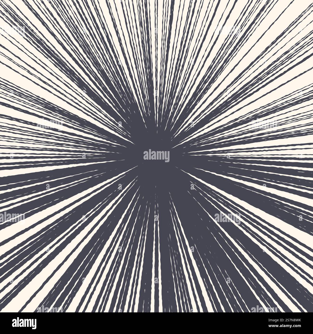 Comic Hand Drawn Radial Ink Lines Modern Grunge Texture Abstract ...