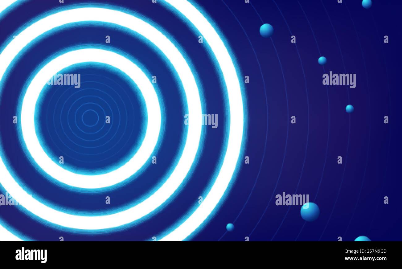 Blue round shining circle frame isolated on transparent background ...