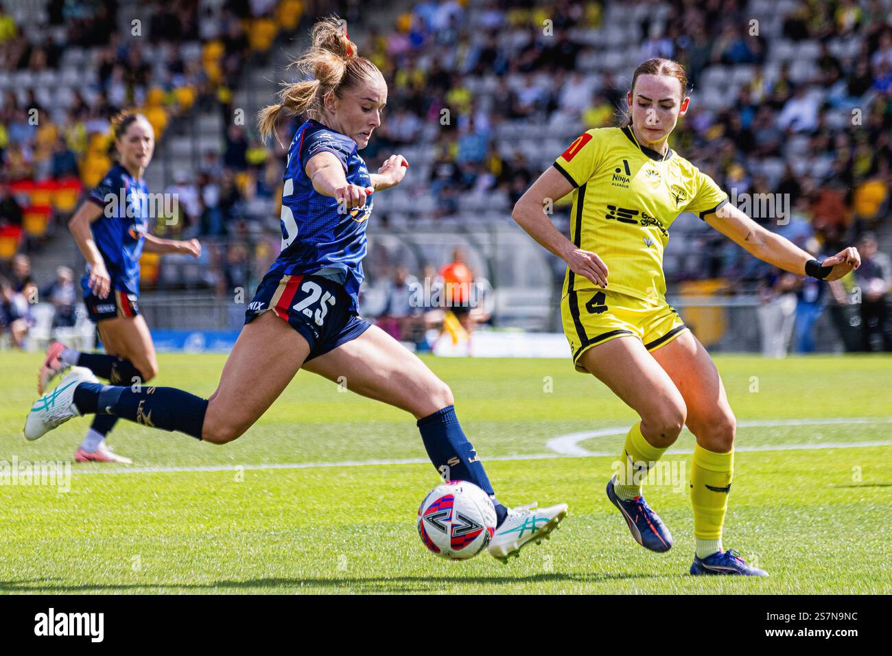 WELLINGTON, NEW ZEALAND - JANUARY 19: Newcastle Jets midfielder Lara ...