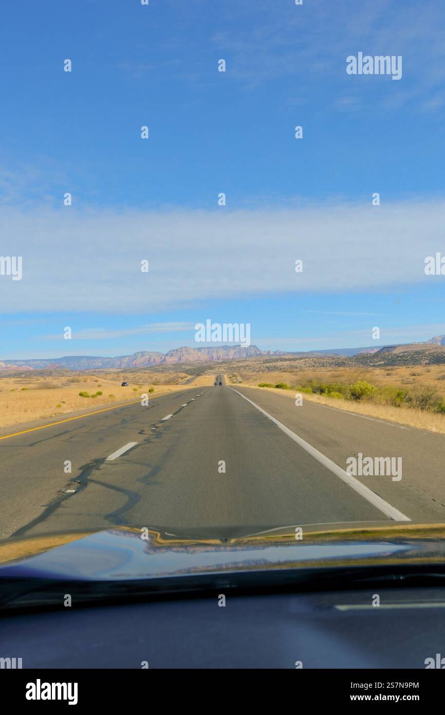 Arizona, USA - 19 Jan 2025 -Driving on an American Road Trip and ...