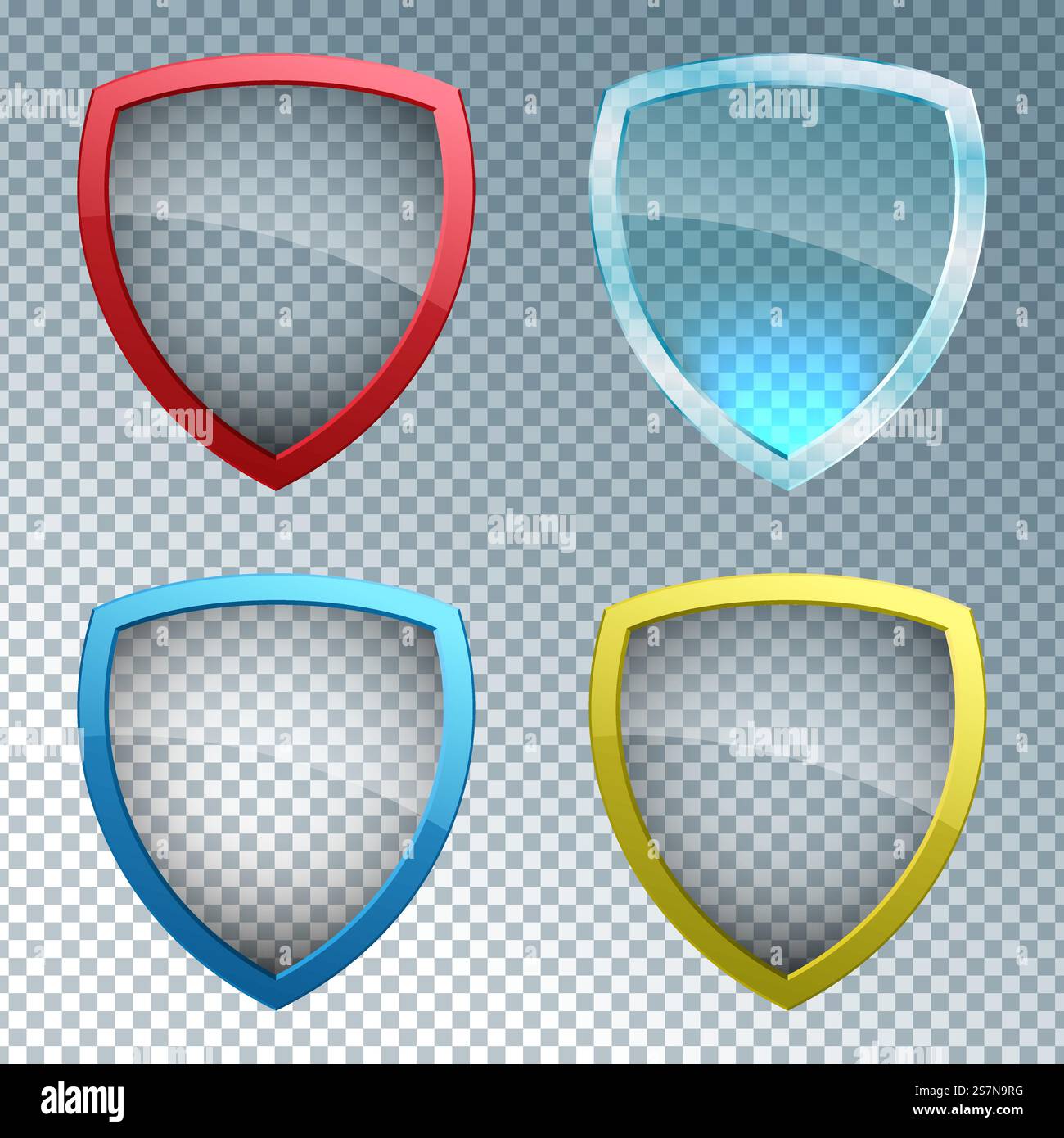 Glass shield on transparent background Stock Vector Image & Art - Alamy