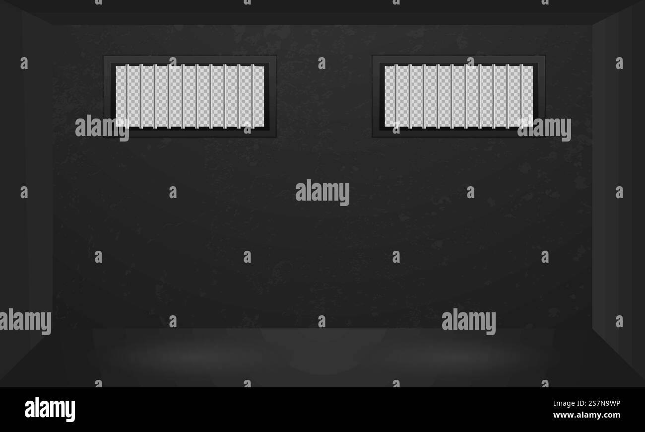 Prison room window with bars Stock Vector Image & Art - Alamy