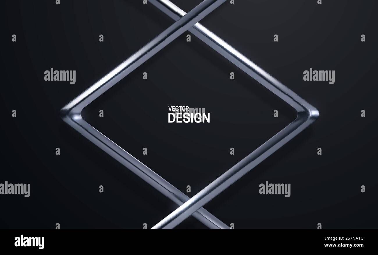 Luxury silver frame. Vector illustration Stock Vector Image & Art - Alamy