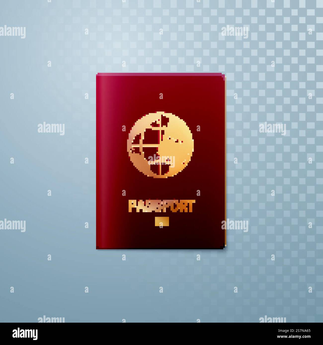 International passport template isolated on transparent background ...