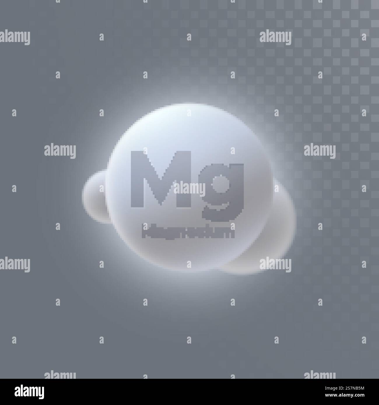 Magnesium mineral sign isolated on transparent background Stock Vector ...