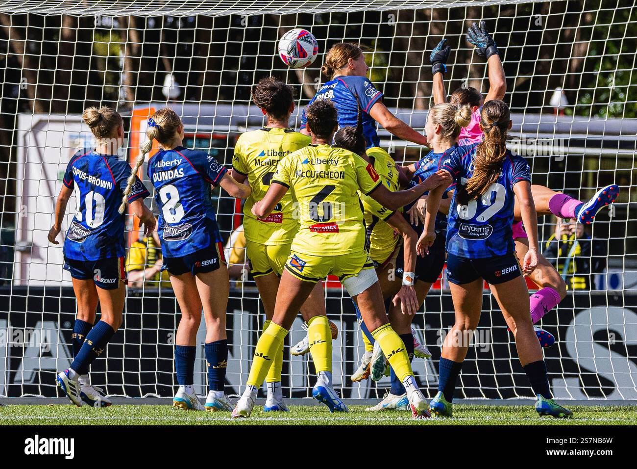WELLINGTON, NEW ZEALAND - JANUARY 19: Newcastle Jets goalkeeper ...